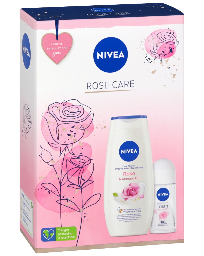 Подаръчен комплект Nivea Rose Care - store.bg