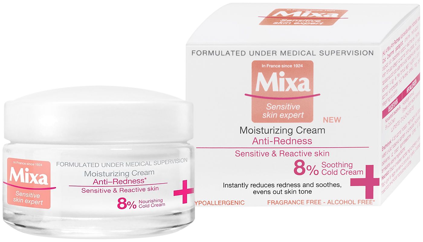 Mixa Anti-Redness - Крем против зачервяване за чувствителна и реактивна ...