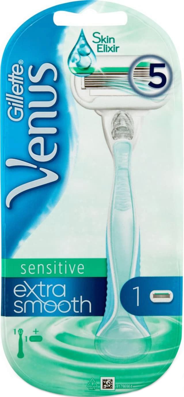 Дамска самобръсначка за чувствителна кожа - Gillette Venus Extra Smooth ...