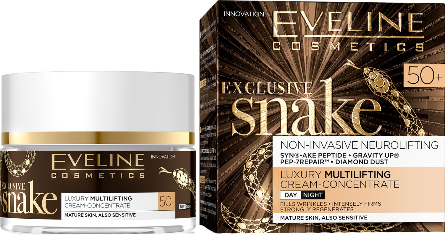 Дневен и нощен крем за лице 50+ Eveline Exclusive Snake - store.bg